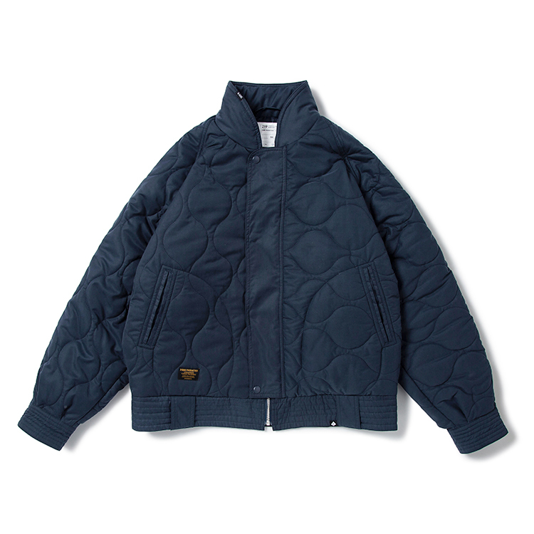 B-SIDE QUILTED BOMBER JACKET Blue Slate