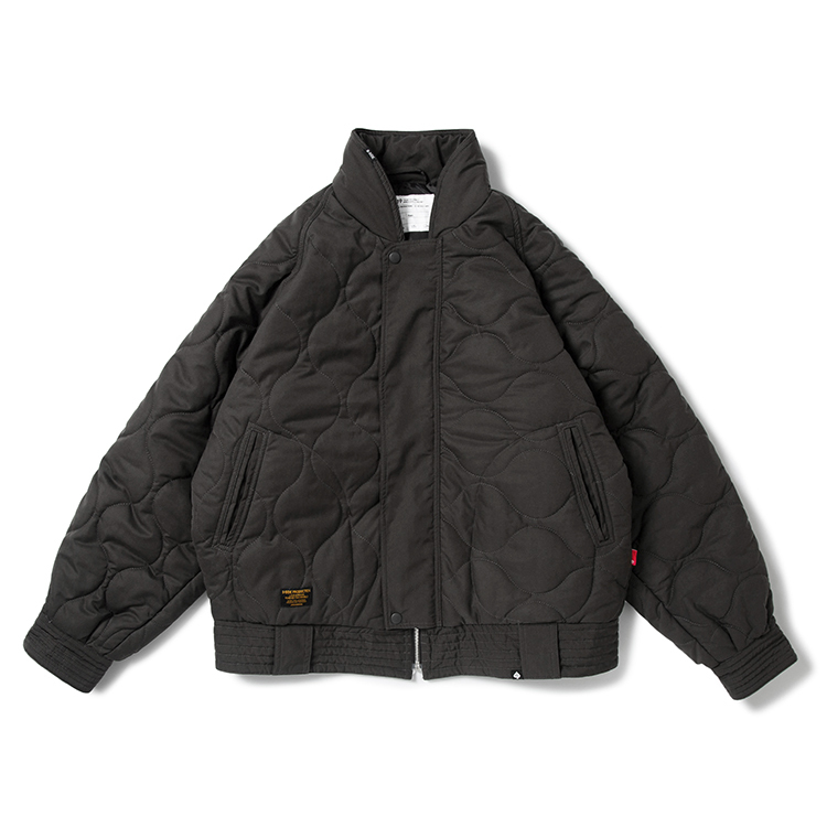 B-SIDE QUILTED BOMBER JACKET Ash Gray