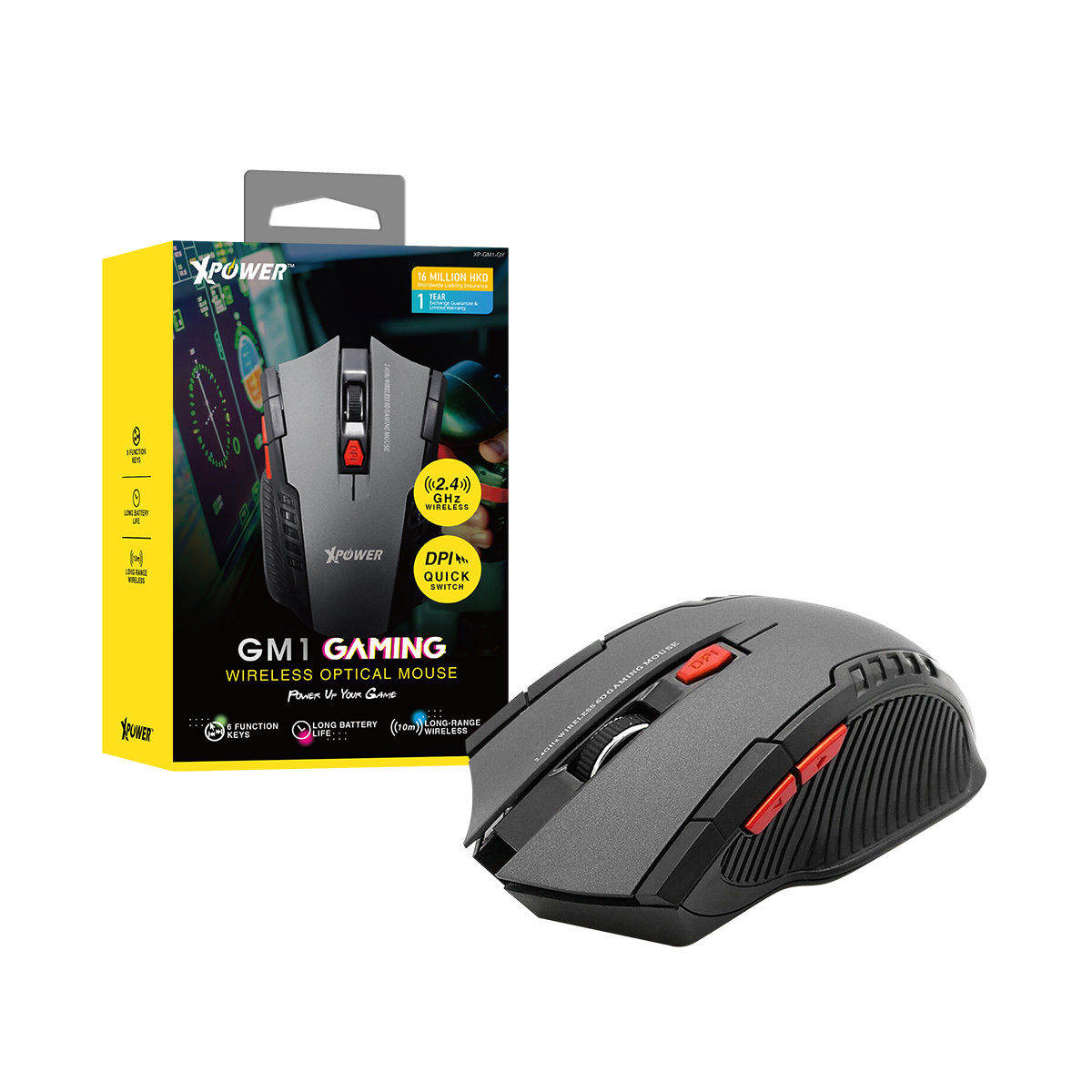 XPower GM1 2.4GHz無線光學電競滑鼠