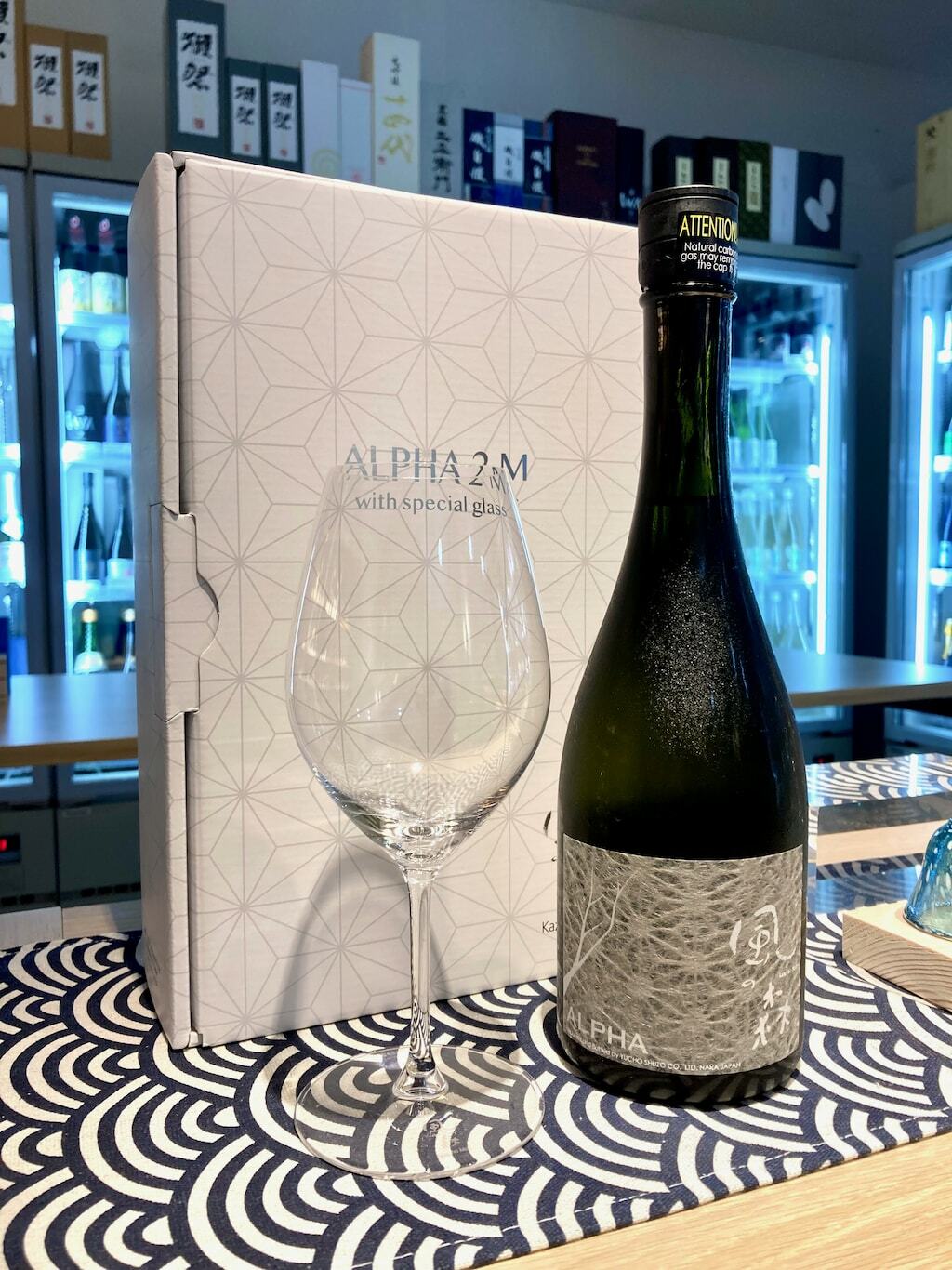 風の森 Alpha 2M 真中採り 無濾過生原酒 720ml 連Riedel品飲杯 套裝