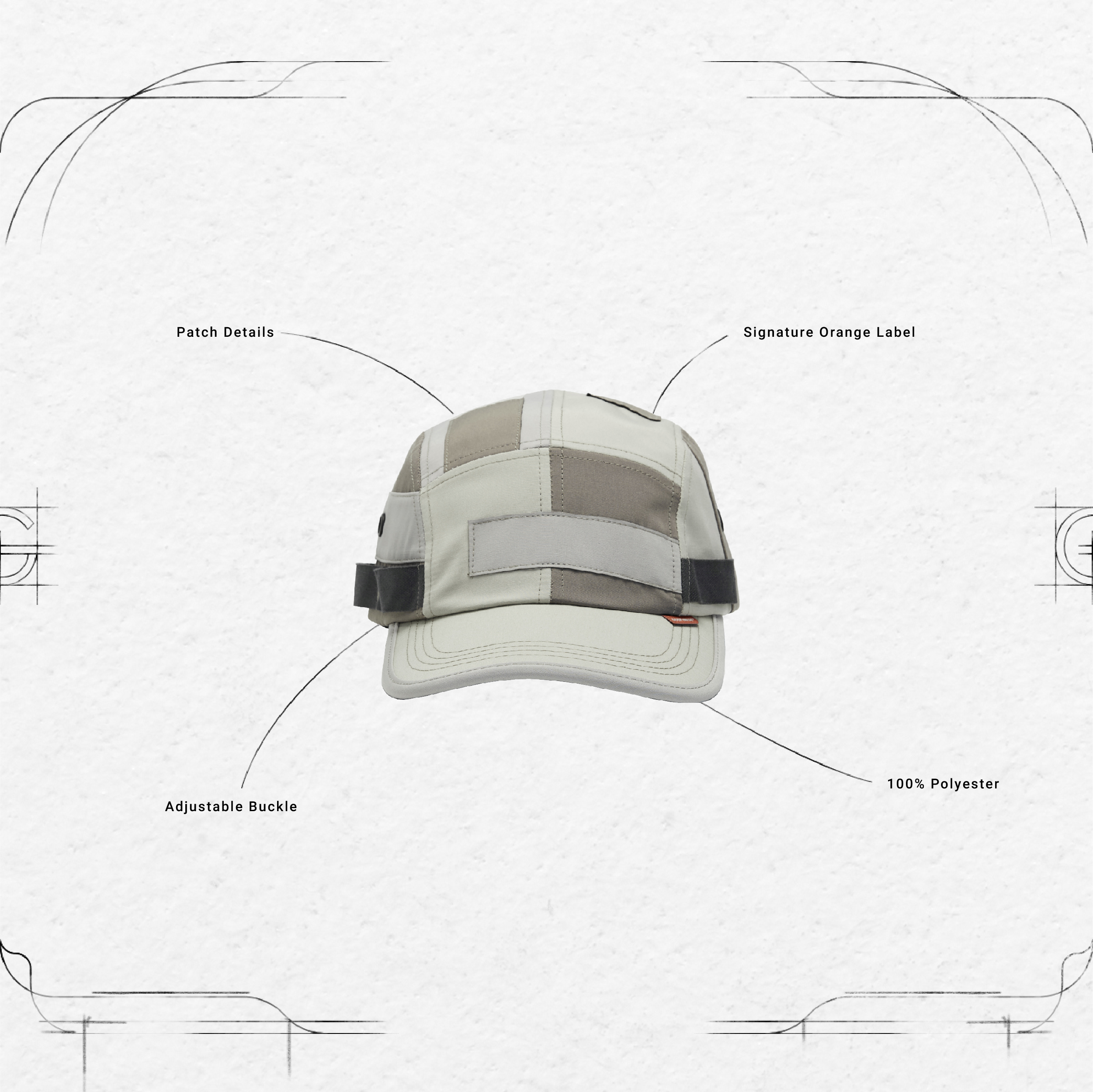 “G-R1M”- Patch Camp Cap - Mixed-Sand