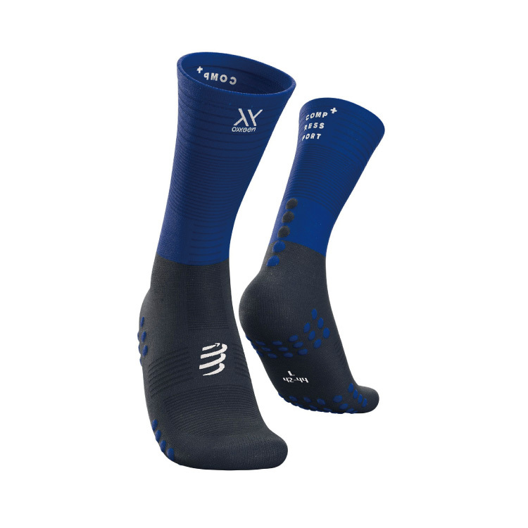 RUN｜COMPRESSPORT MID COMPRESSION SOCKS - Blue/Lolite
