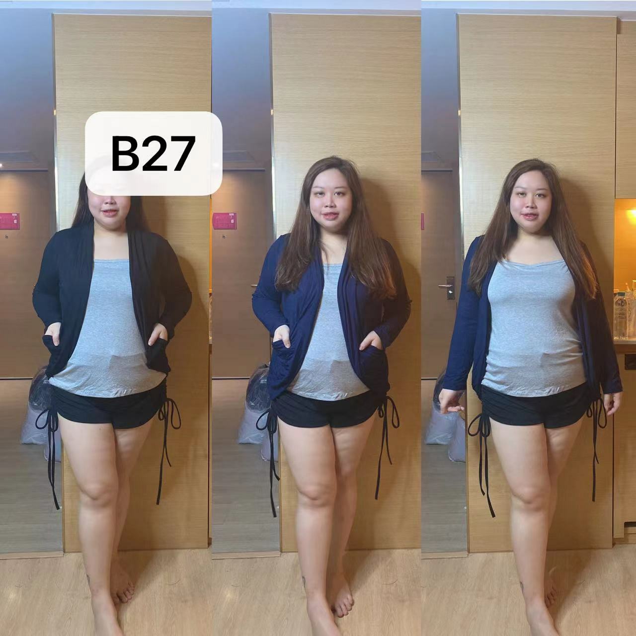 B27 - Cotton Spandex Cardigan *Bust Size 1 *38- 46" , S
