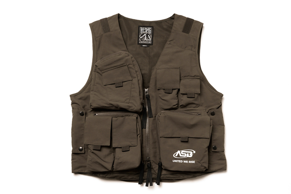 【AES x BD x SMG】ASB UTILITY VEST (GREY/BROWN)