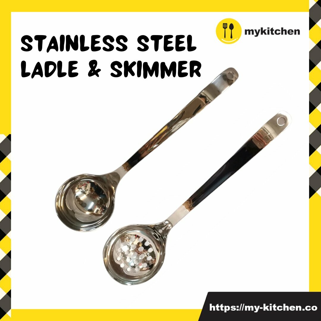 [MY KITCHEN] Stainless Steel Ladle and Skimmer Soup Lad