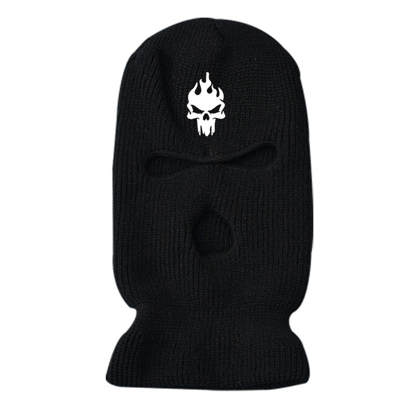 FLAME SKULL SKI MASK