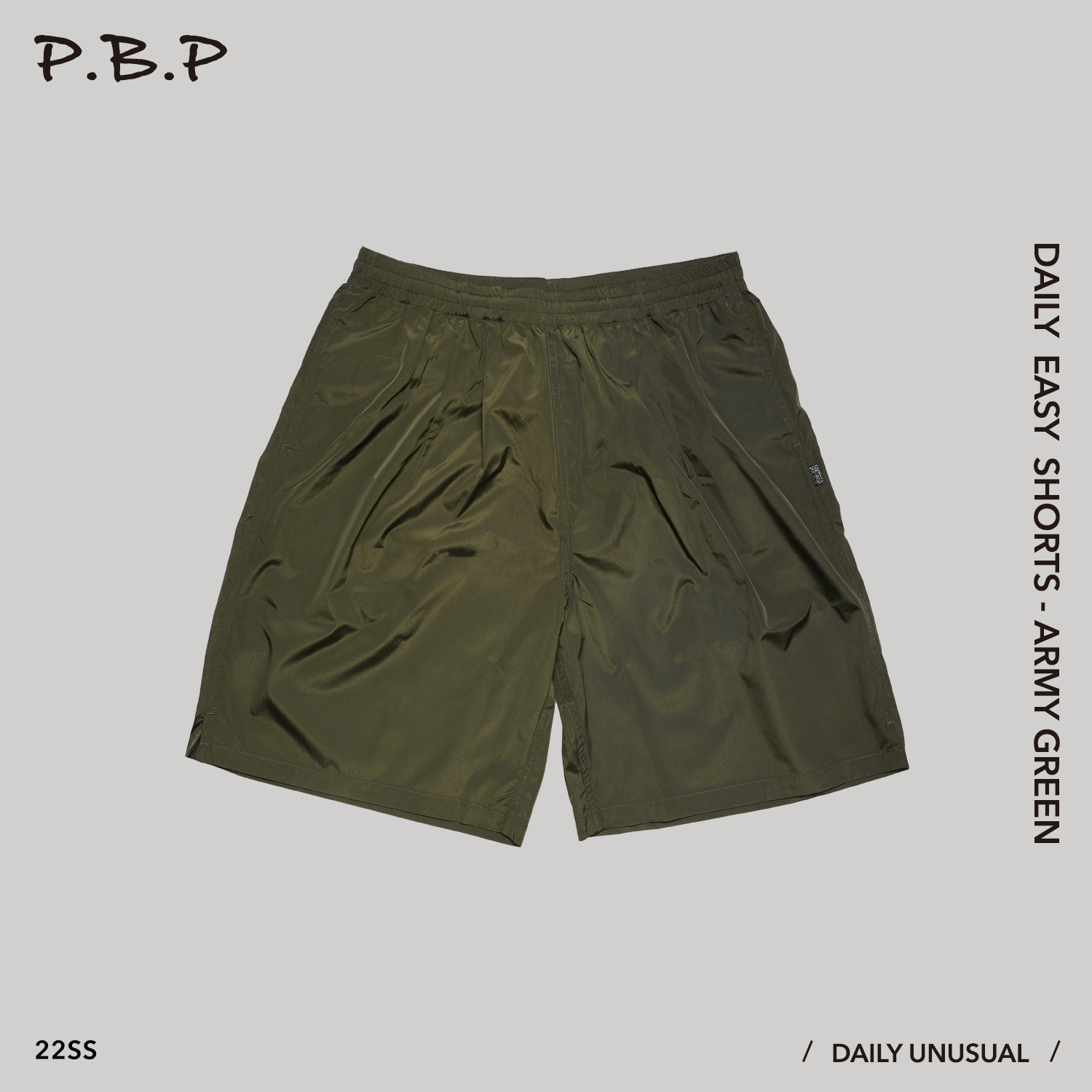 P.B.P - Daily Easy Shorts - Army Green