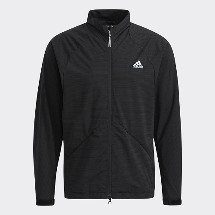 Adidas Golf-WIND.RDY 線條紋路防風外套(男)-黑
