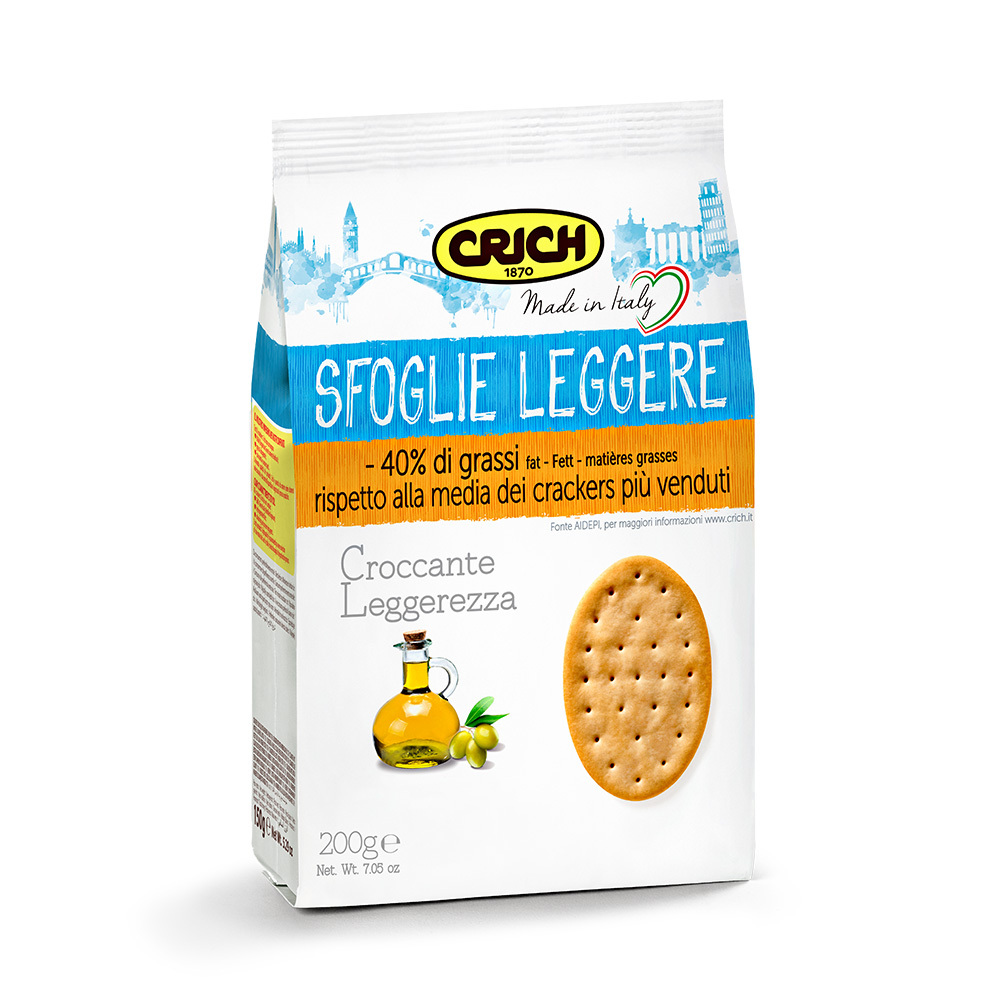 義大利CRICH克里奇思福雅橢圓薄餅Whole Wheat Crackers