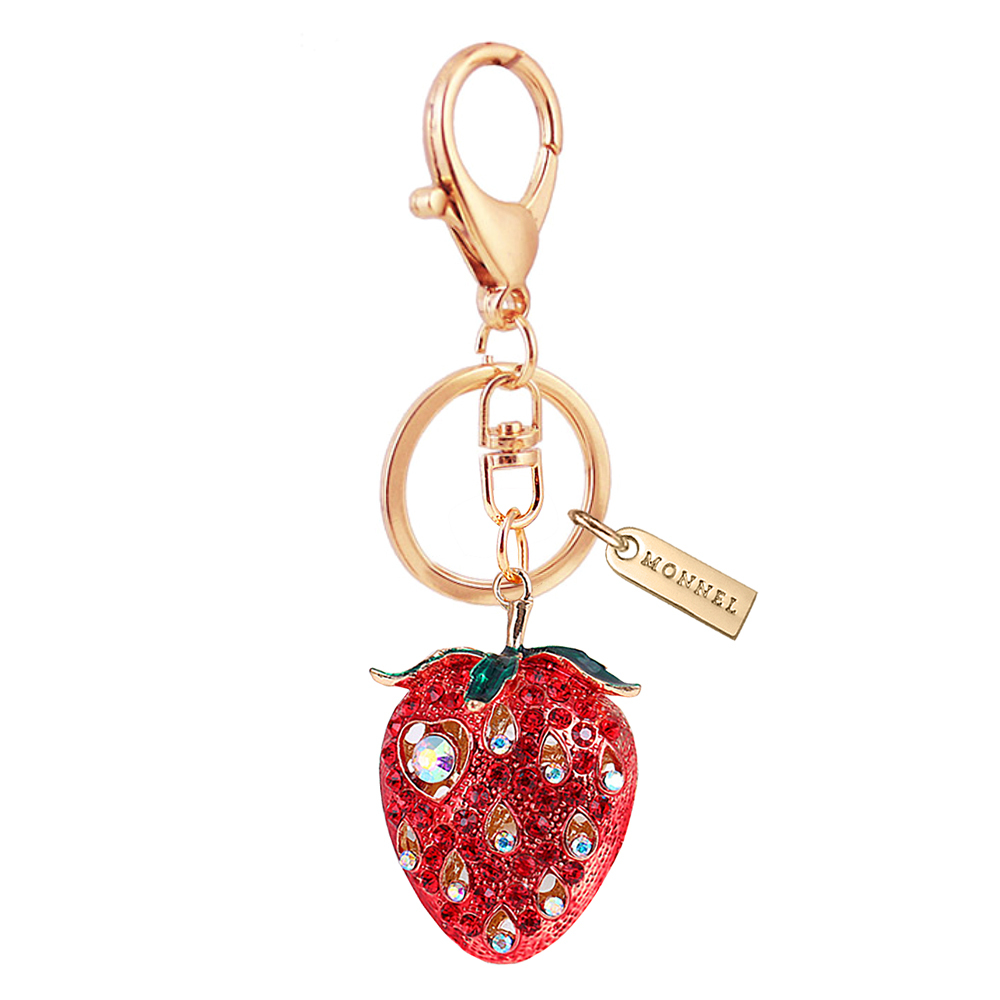 Monnel Red Crystal Strawberry Key Ring