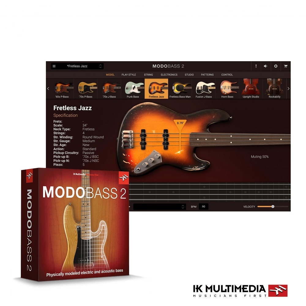 IK Multimedia MODO BASS 2 Upgrade 電貝斯虛擬音色軟體 (從舊版本升級)