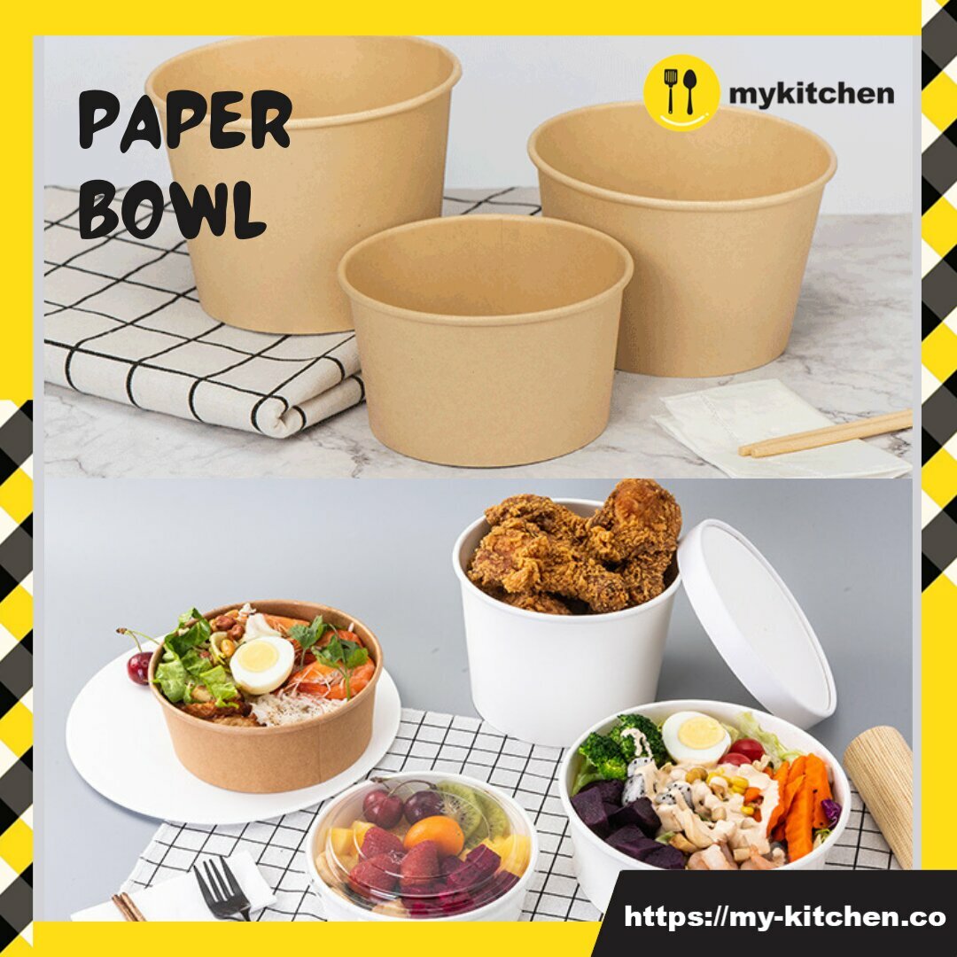 [MY KITCHEN] Paper Bowl Brown Color Paper Bowl White Co