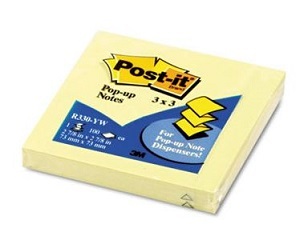 R330YW 抽取式報事貼-黃 (3'x3')