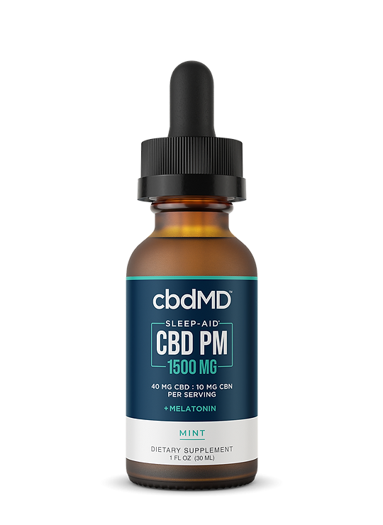 【CBD+褪黑激素】 cbdMD PM睡眠口服油 CBD+CBN 1500mg