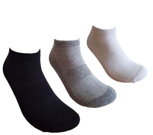 Man's Padded Ankle Socks Plain 25-28cm (SB) [$3.50/pr,