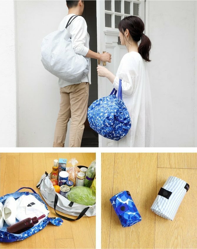 Shupatto -【M Size】Japan Easy Fold Pocketable Bag (Multi