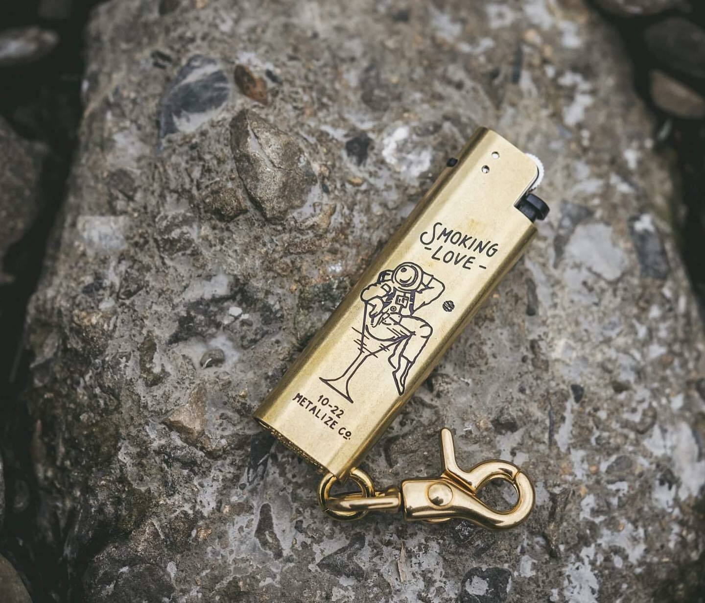 Brass lighter case Space Love