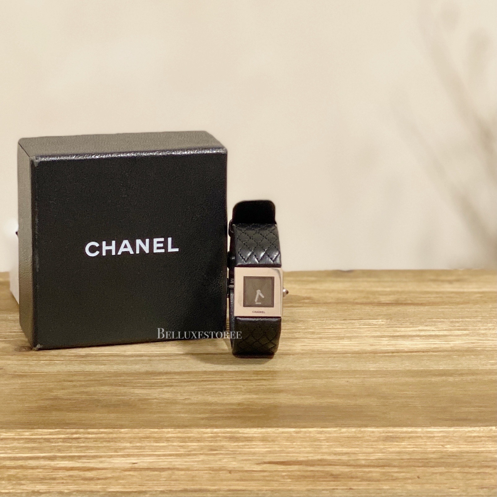 Chanel watch silver/ black