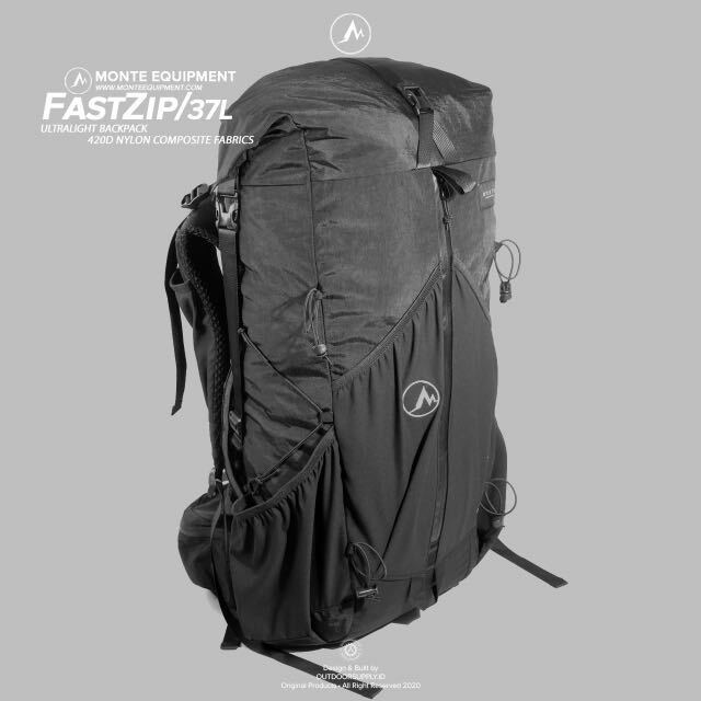 印尼 Monte Equipment Fastzip 37L 登山露營背囊 (黑色)