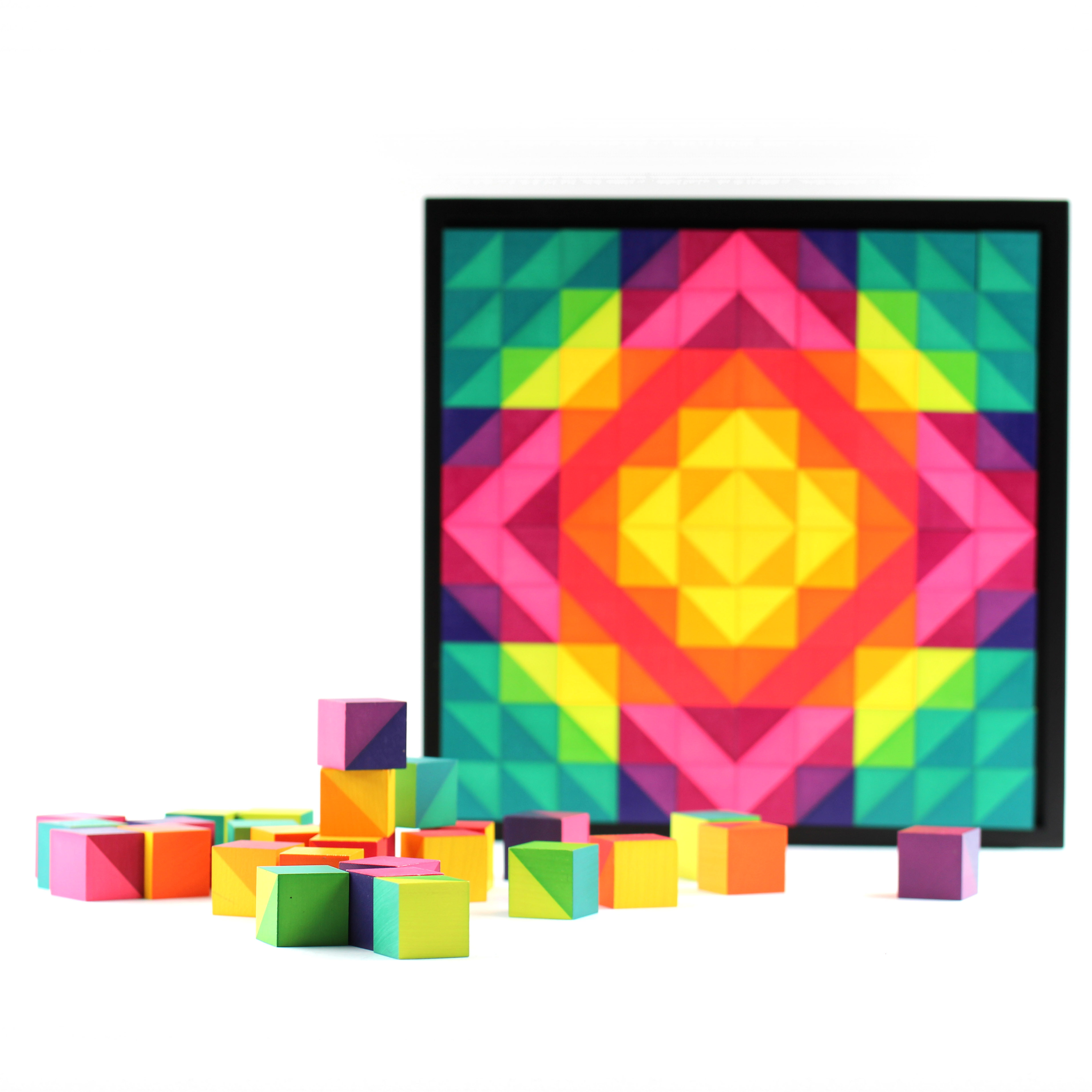 瑞士naef Mosaik圖騰積木100件組