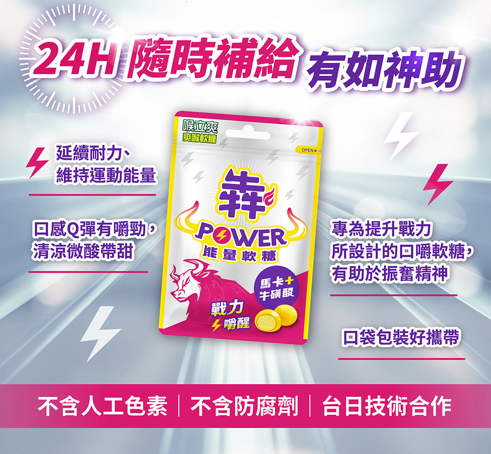 【喉立爽】mit 喉立爽犇能量軟糖 盒裝8包入|長榮航空商務尊榮特選