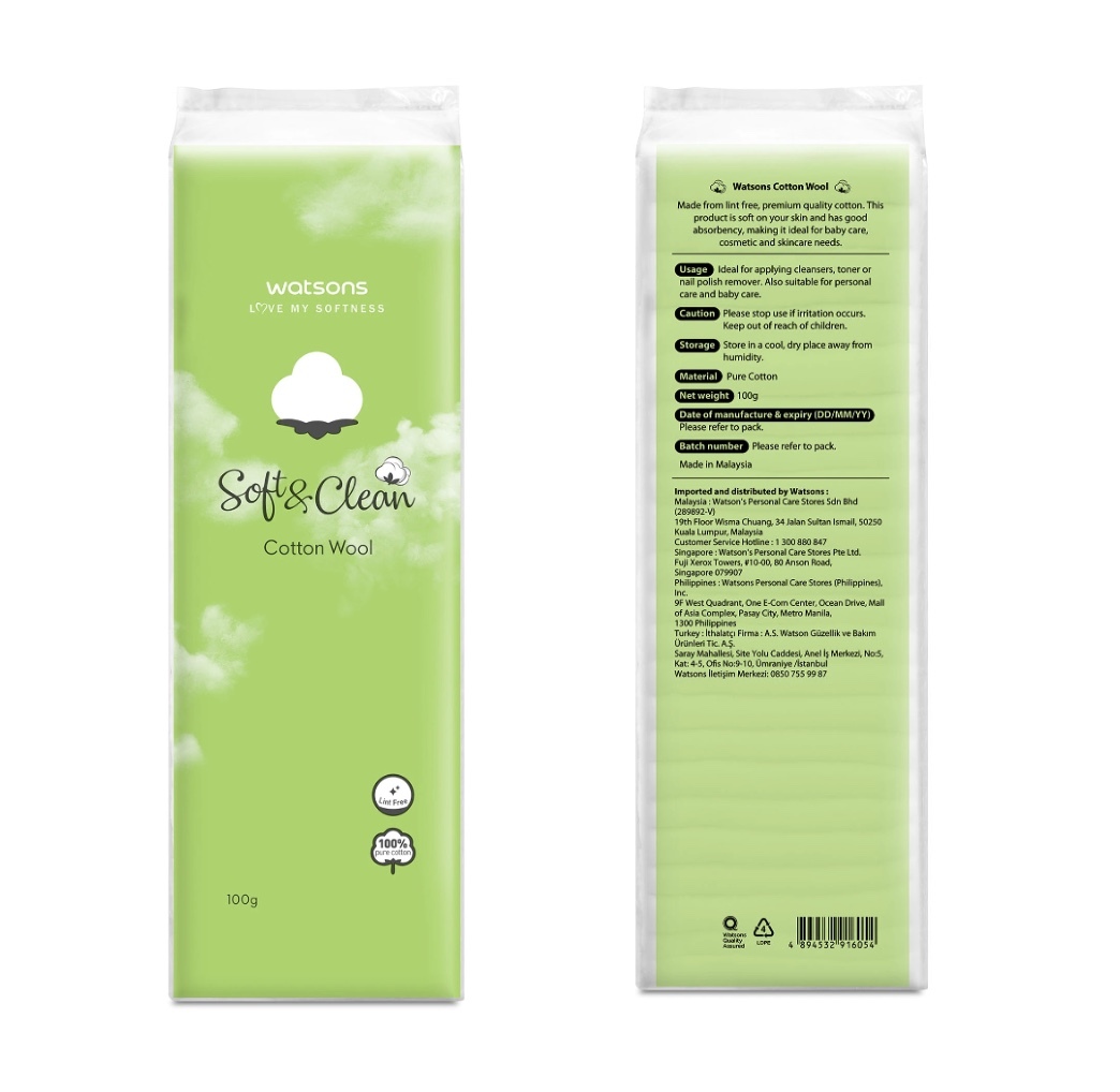 WATSONS Cottton Wool Tissue 100g