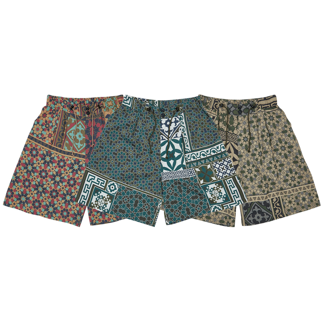 GORT 22S/S MOSAIC RAYON WIDE SHORTS