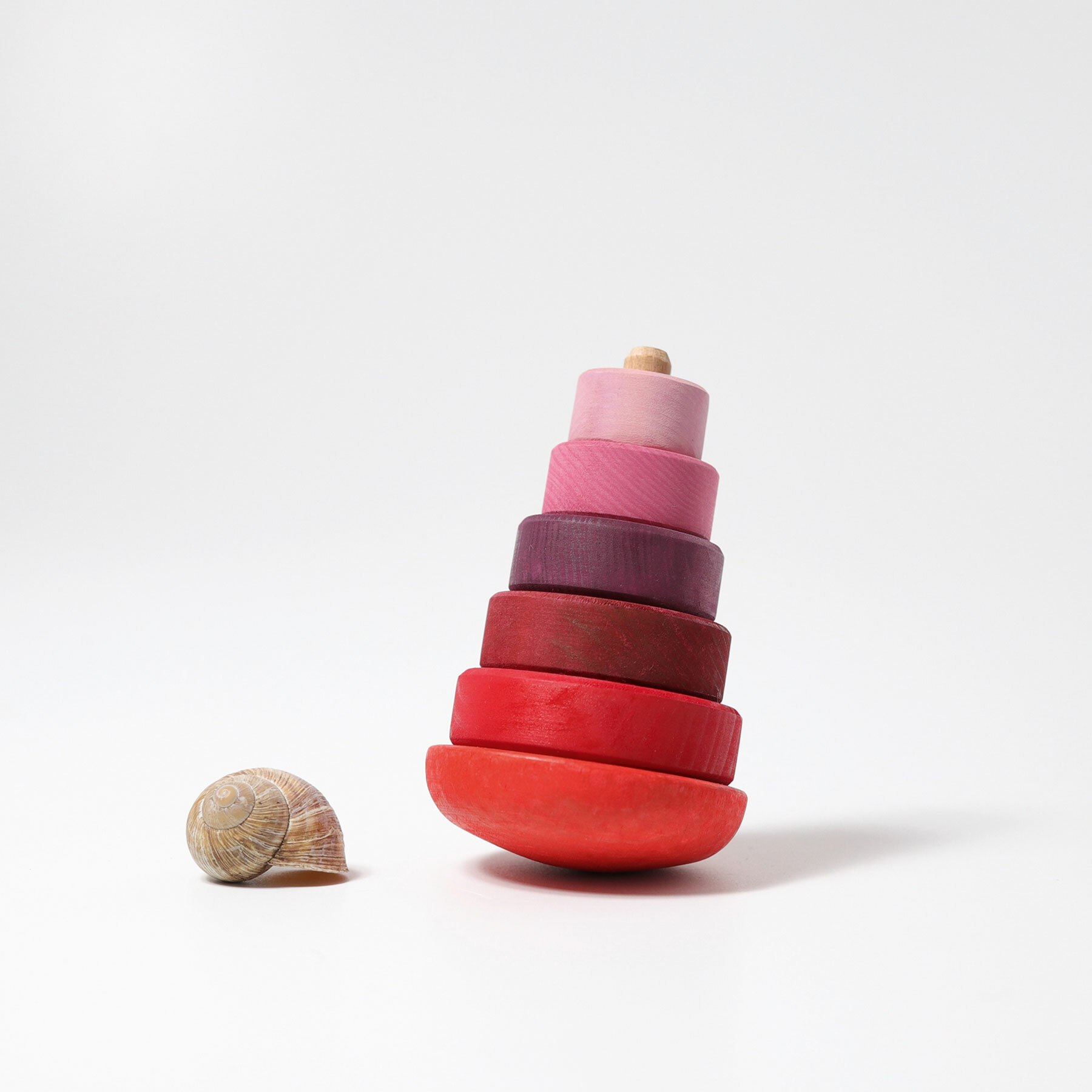 Grimm's - Pink Wobbly Stacking Tower
