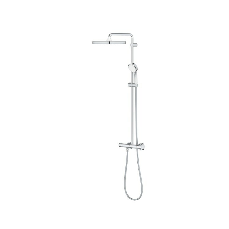 GROHE｜Tempesta cosmo 250 Cube 定溫淋浴花灑組
