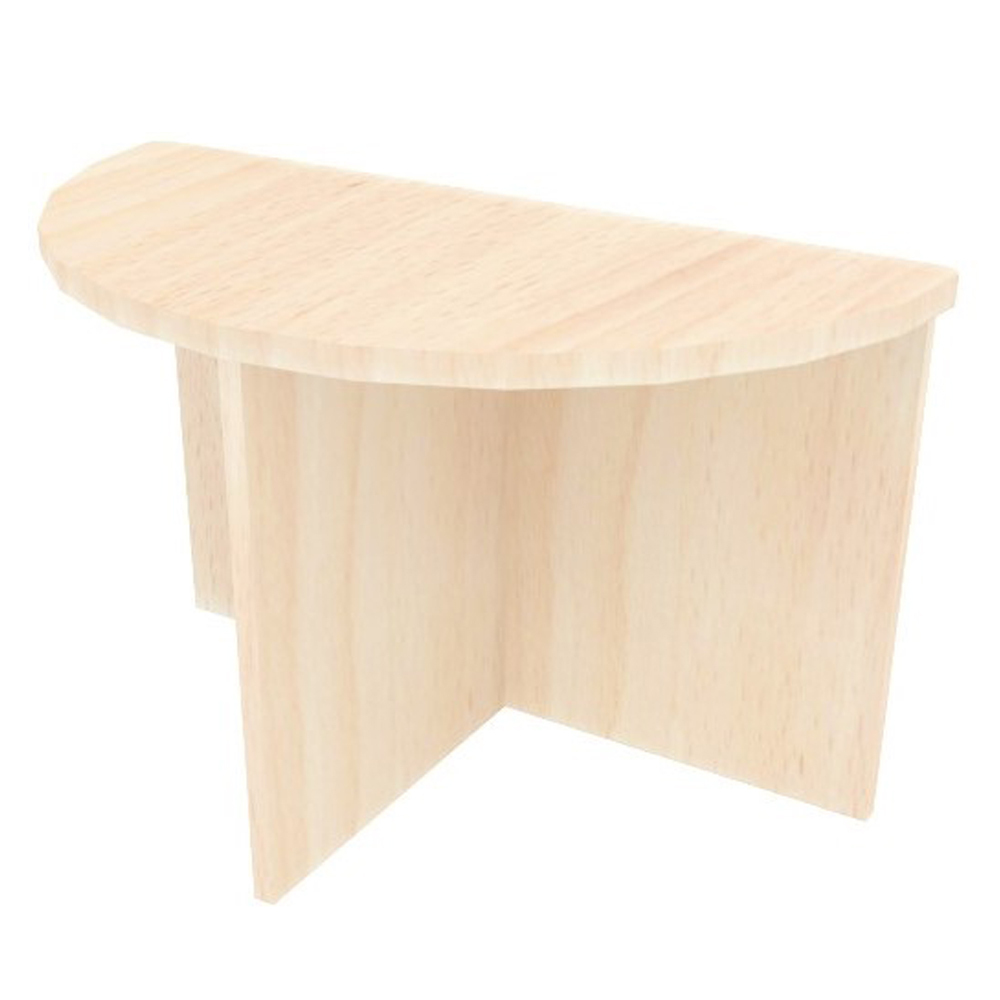 Semi-Circle Table with Wooden Legs, Deluxe