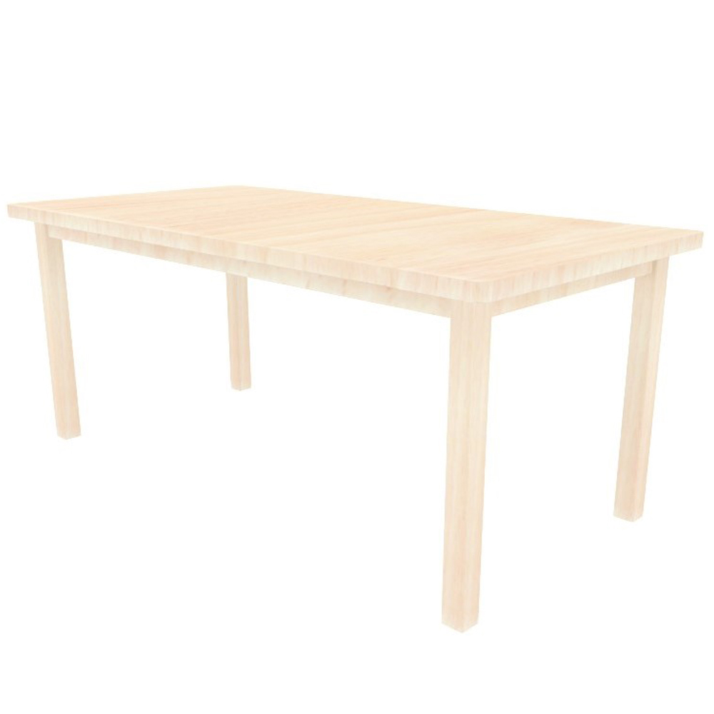 Rectangle Table with Wooden Legs, Classic