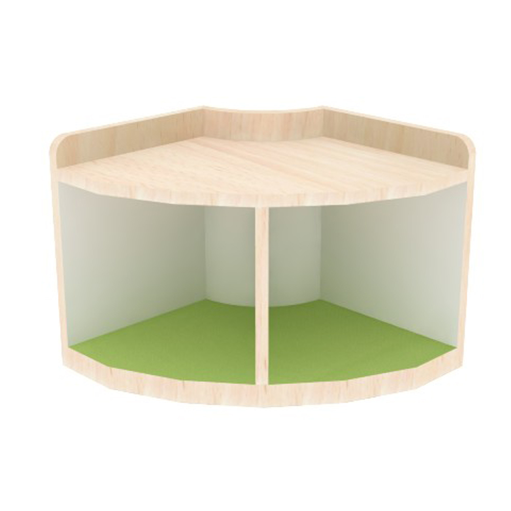 Corner Arc Twin Low Shelf