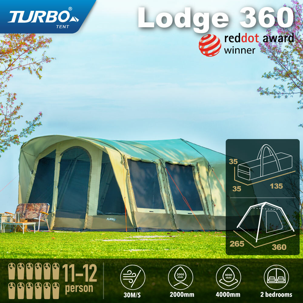 永泰官網【Turbo Tent】Lodge360-超大型 兩房一廳 六角快速12人帳篷