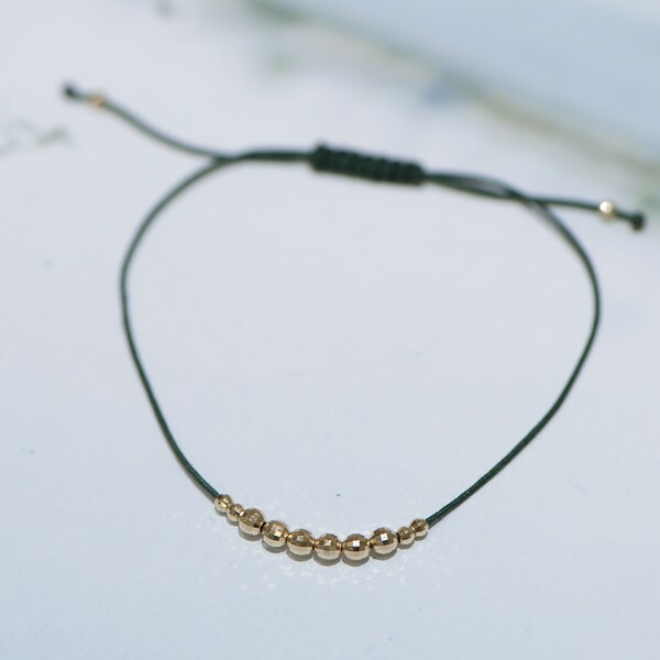 18K gold ball string