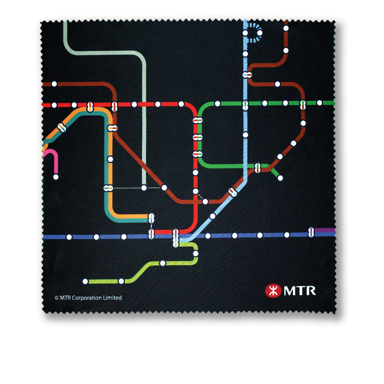 萬用布 - 黑色 | MTR路綫圖系列