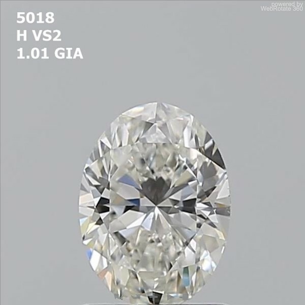 Oval 1.01 ct H VS2 VG EX N