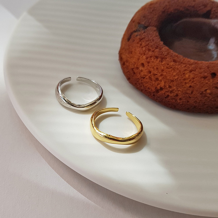 純銀曲線開口戒指 silver925 curve ring