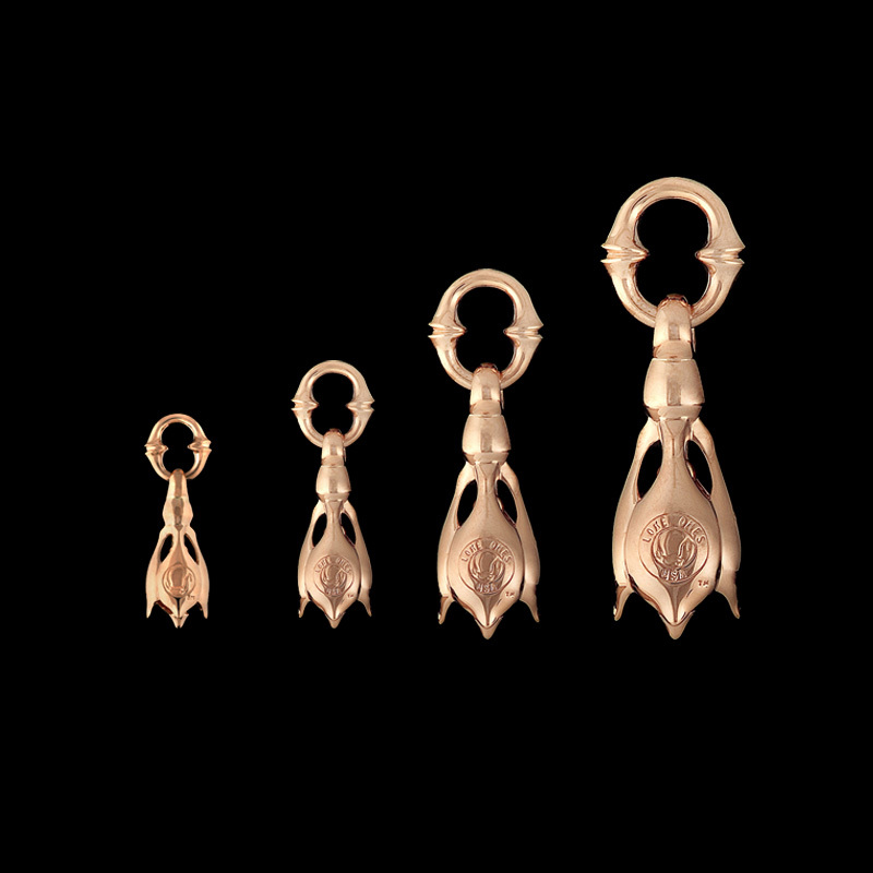 18K Rose Gold Tear Bell