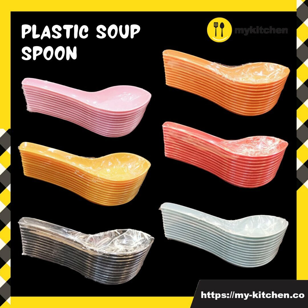 [MY KITCHEN] Plastic Soup Spoon Reusable Spoon Sudu Pla