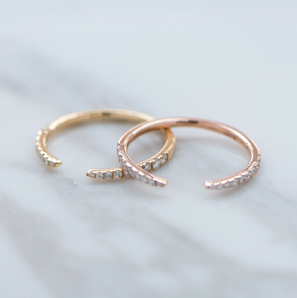 18K Screw Open Diamond Ring