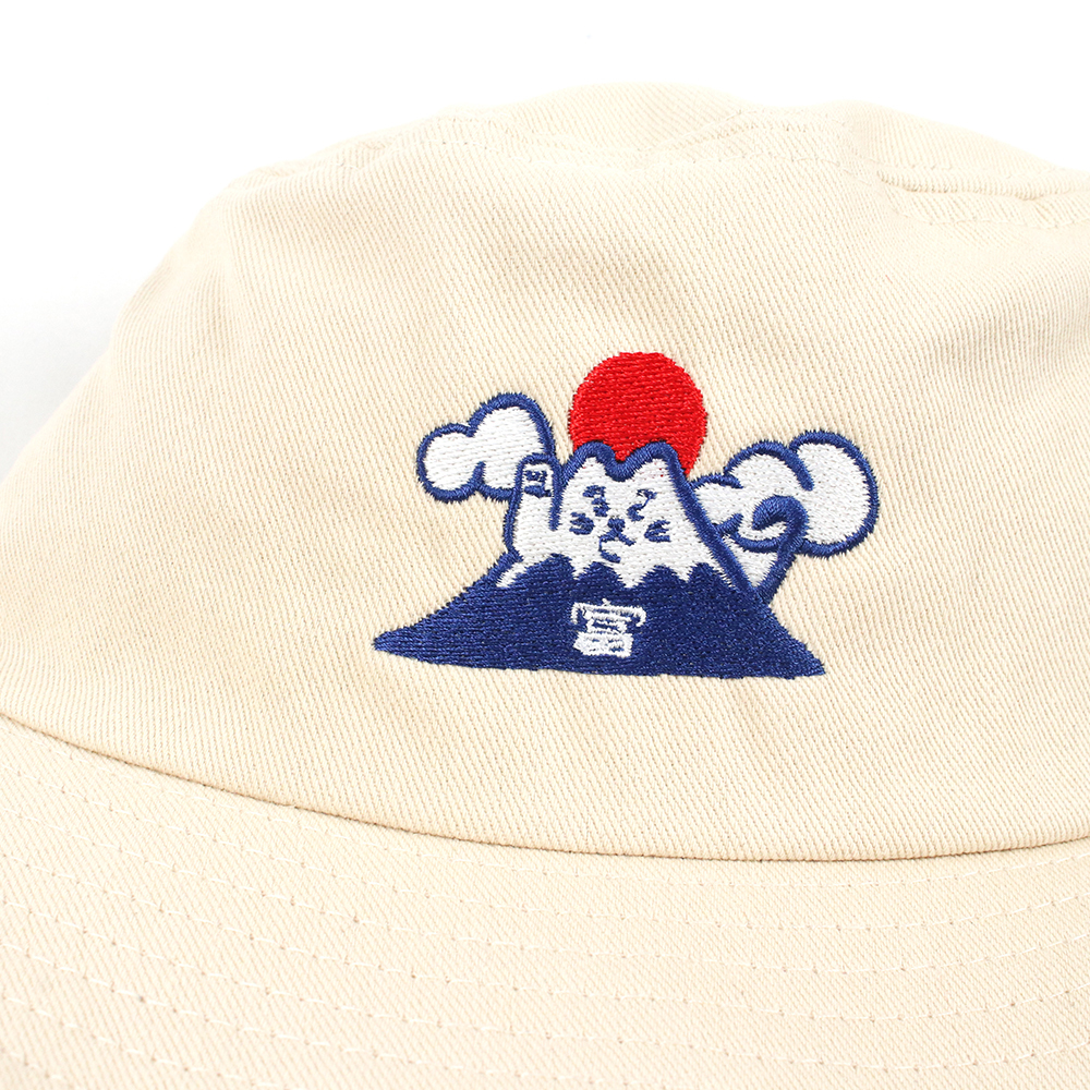 [ 猫株式会社 ] Fuji Meow Bucket Hat 砂洗漁夫帽