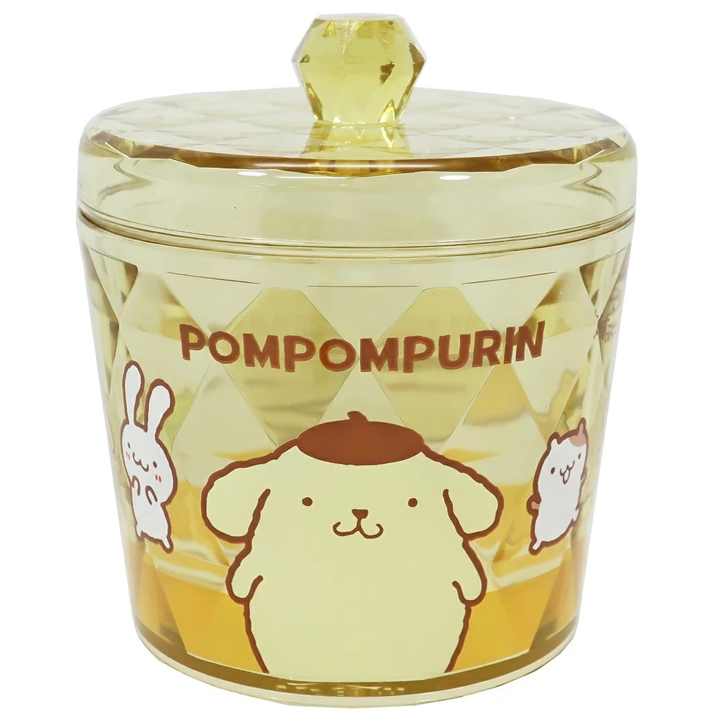 Sanrio Pompompurin 日版 圓形 收納盒 (日本限定) (2019 SAD 鑽石感系列)