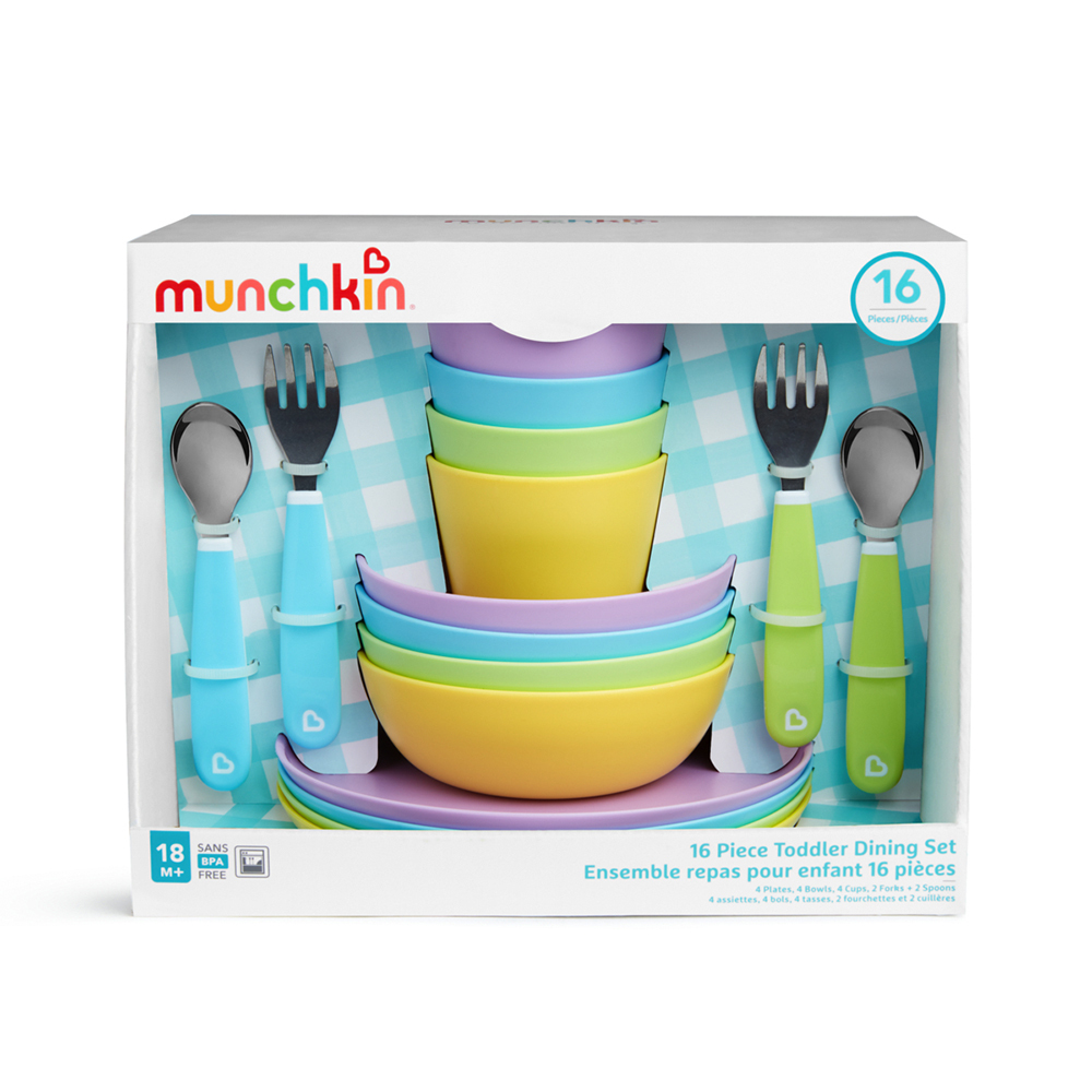 Munckin滿趣健-繽紛派對餐具16件套組