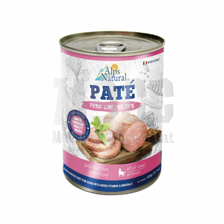 Alps Natural Pate - 牧場豬肉 狗罐頭 400g