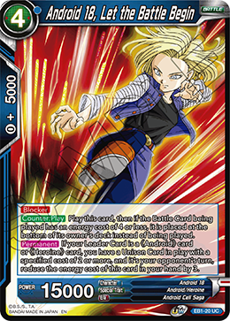 EB1-20 Android 18, Let the Battle Begin