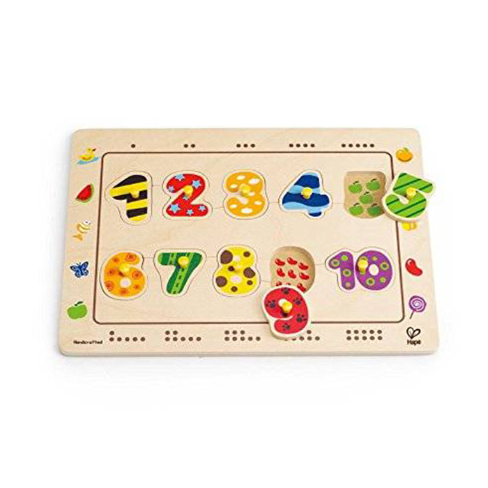 Numbers Matching Wooden Peg Puzzle