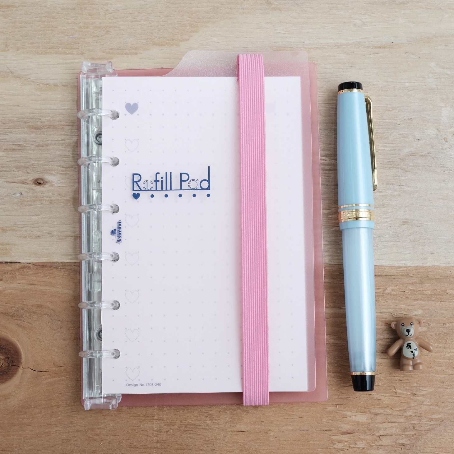 日本 ASHFORD - MINI 6 輕巧內頁收納本 點點粉｜有筆x鋼筆工作室