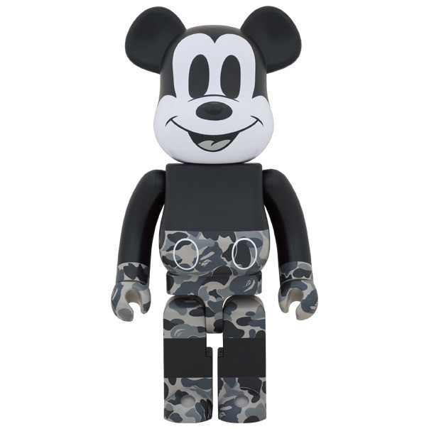 Bearbrick 1000% Bape x Mickey Mouse monotone ver 1000%