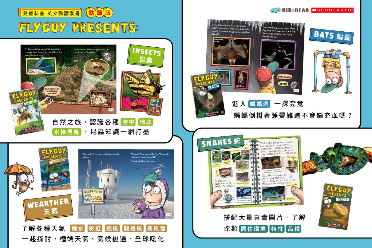 兒童漫畫|真實圖片|Fly Guy|KidsRead點讀筆推薦