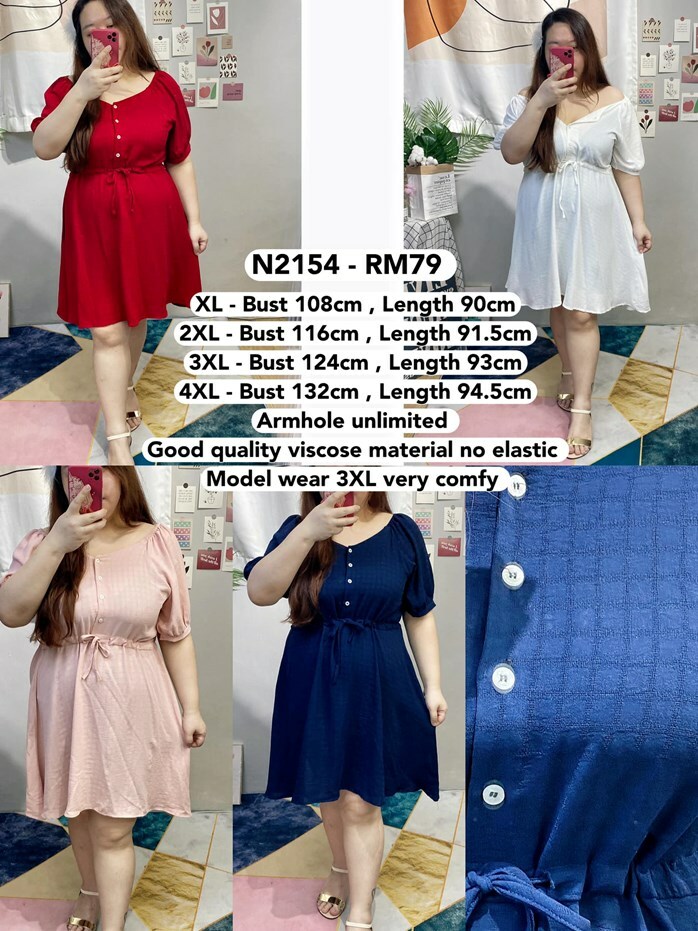 N2154 * Bust 43 to 51inch /108 - 132cm